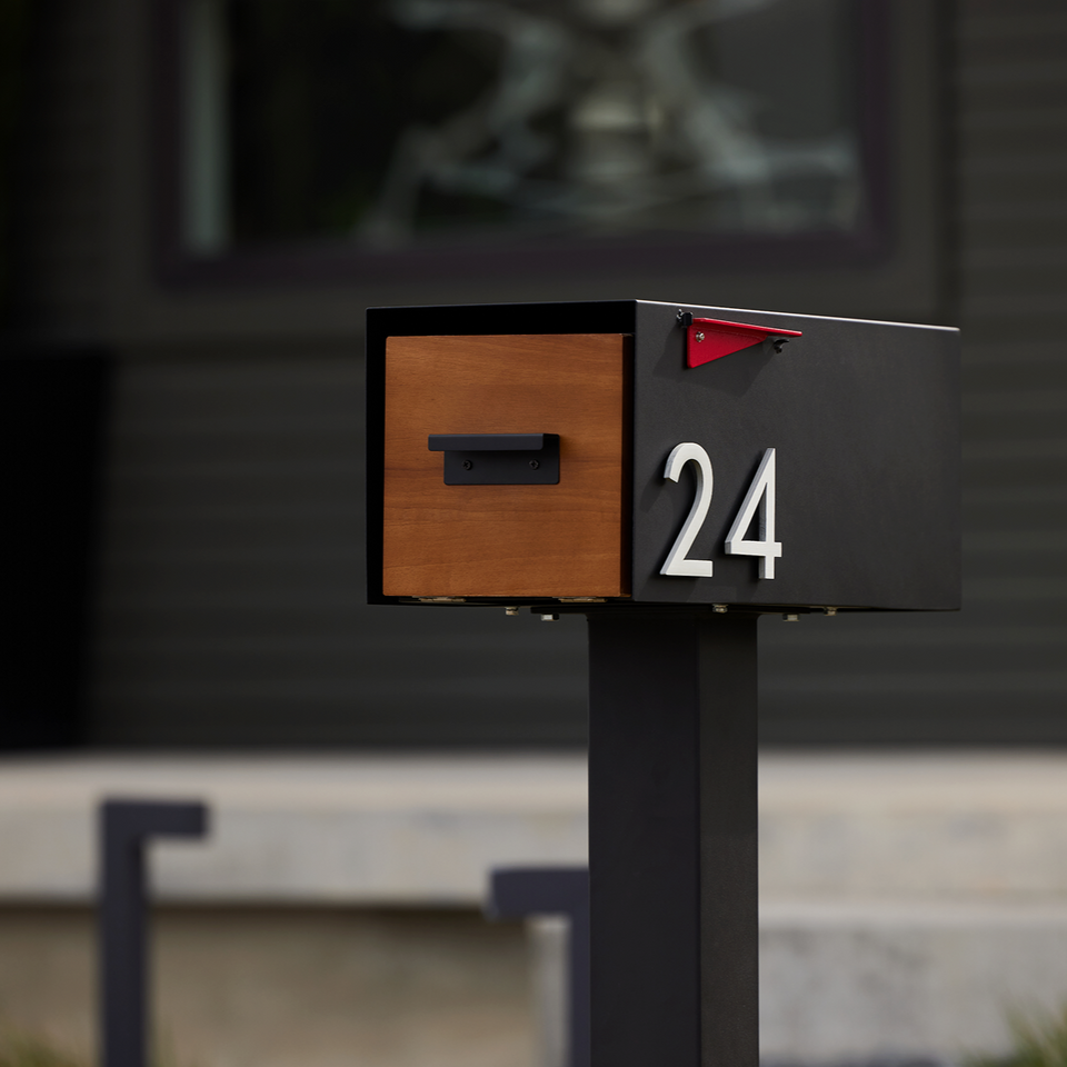Modern Post-Mounted Mailboxes by Post & Porch