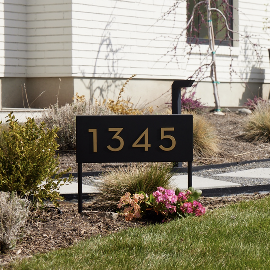 Hi Neighbor House Number Sign for Yard – Post & Porch